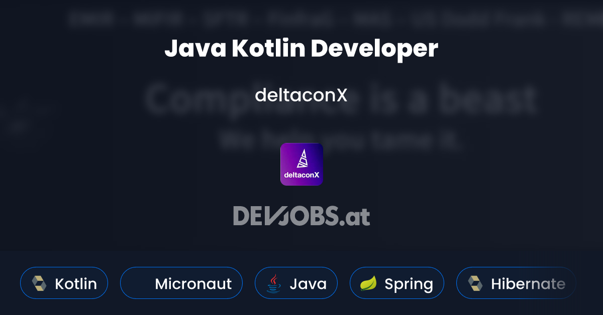 Java Kotlin Developer bei deltaconX | DEVjobs.at