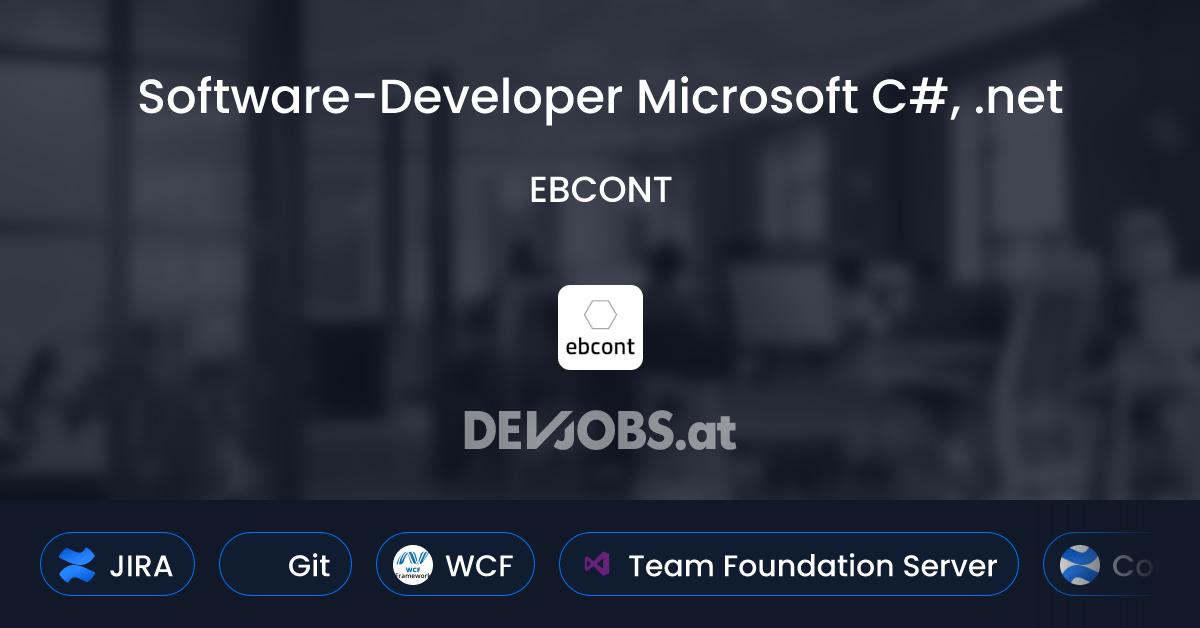 Software-Developer Microsoft C#, .net bei EBCONT | DEVjobs.at