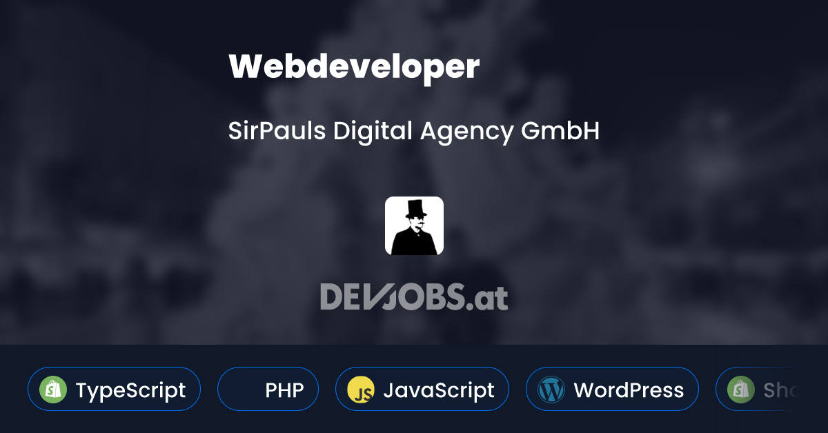 Webdeveloper bei SirPauls Digital Agency GmbH | DEVjobs.at