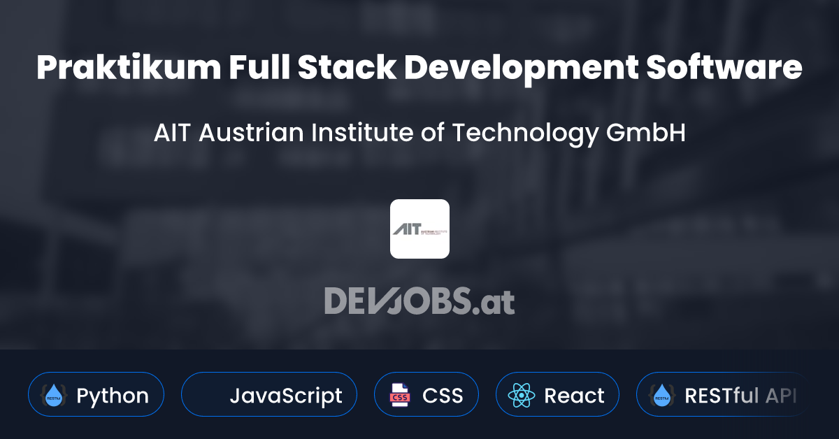 Praktikum Full Stack Development Software Defined Networks bei AIT Austrian Institute of ...