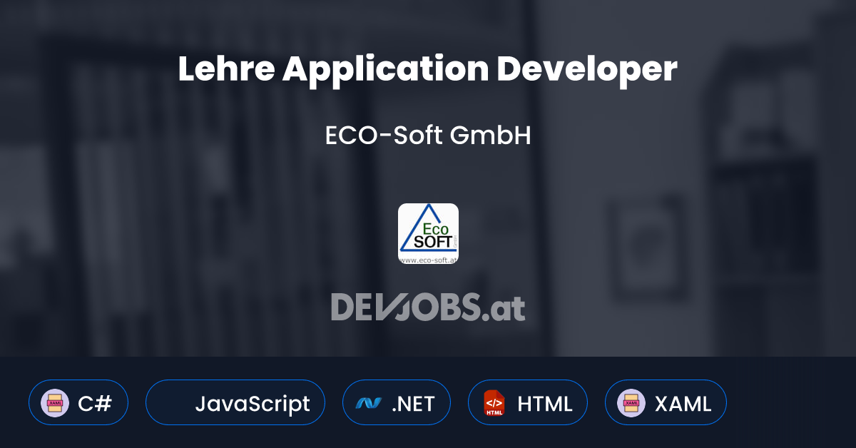 Lehre Application Developer bei ECO-Soft GmbH | DEVjobs.at